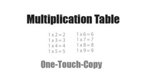 Multiplication Table Copy-Paste – Convenient One-Touch Copy for ...